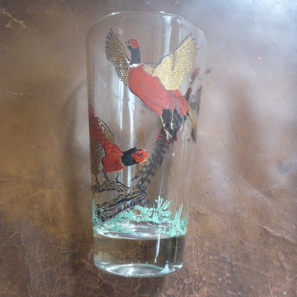 Dining | Vintage Highball Glass W Pheasants Graphics | Poshmark